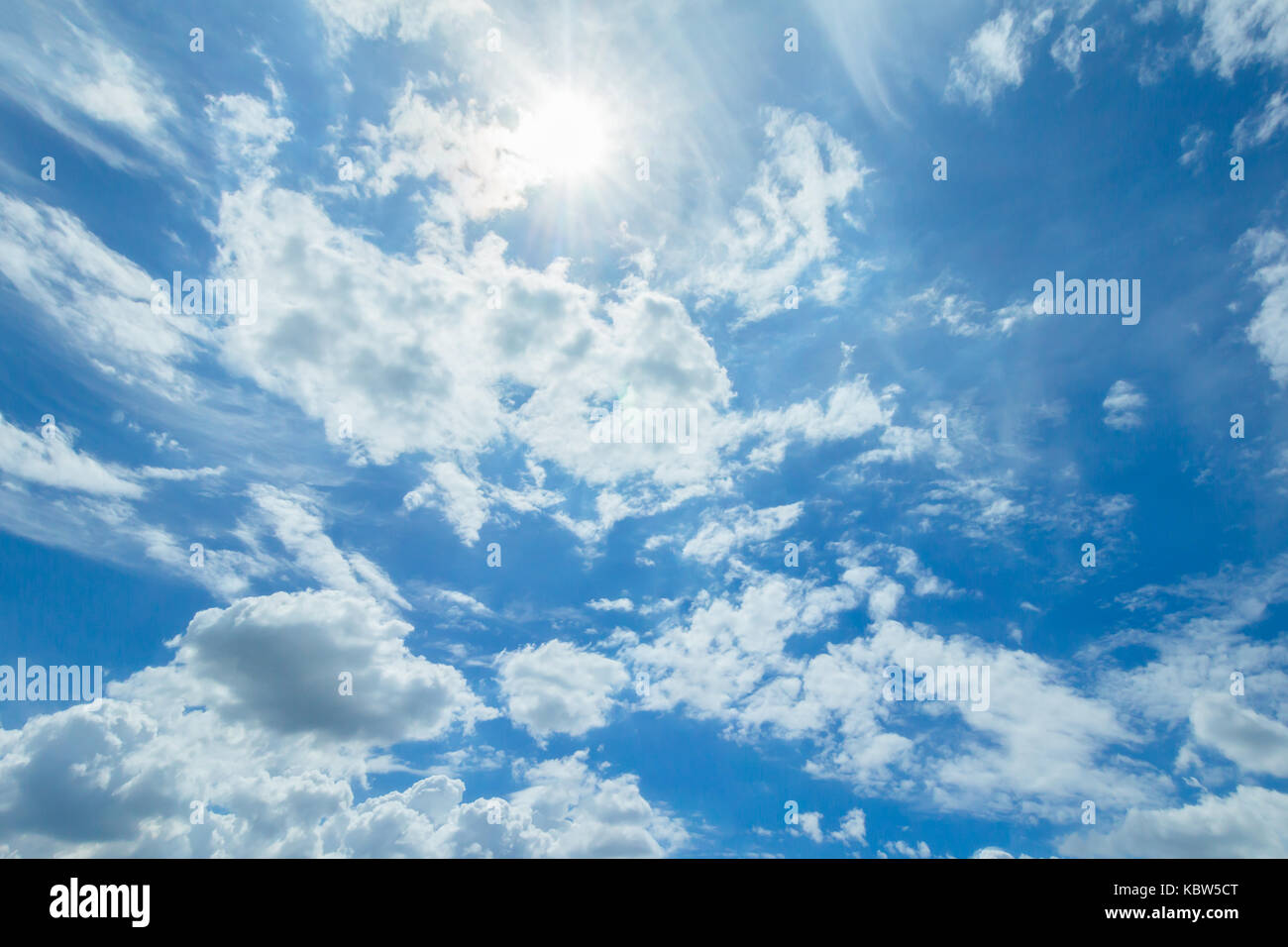 Panorama shot of blue sky and clouds in good weather days Stock Photo ...