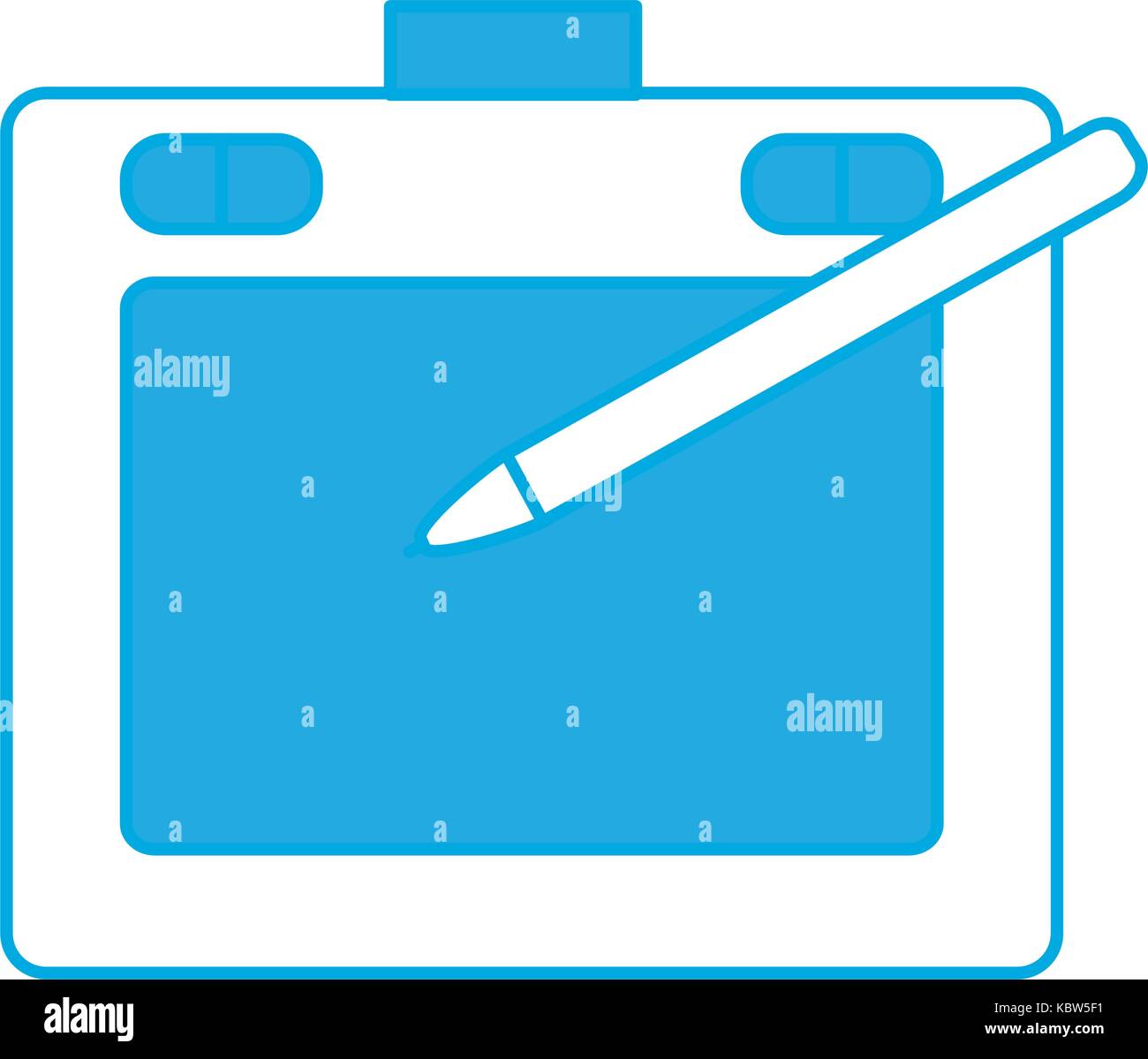 graphic tablet icon over white background vector illustration Stock ...