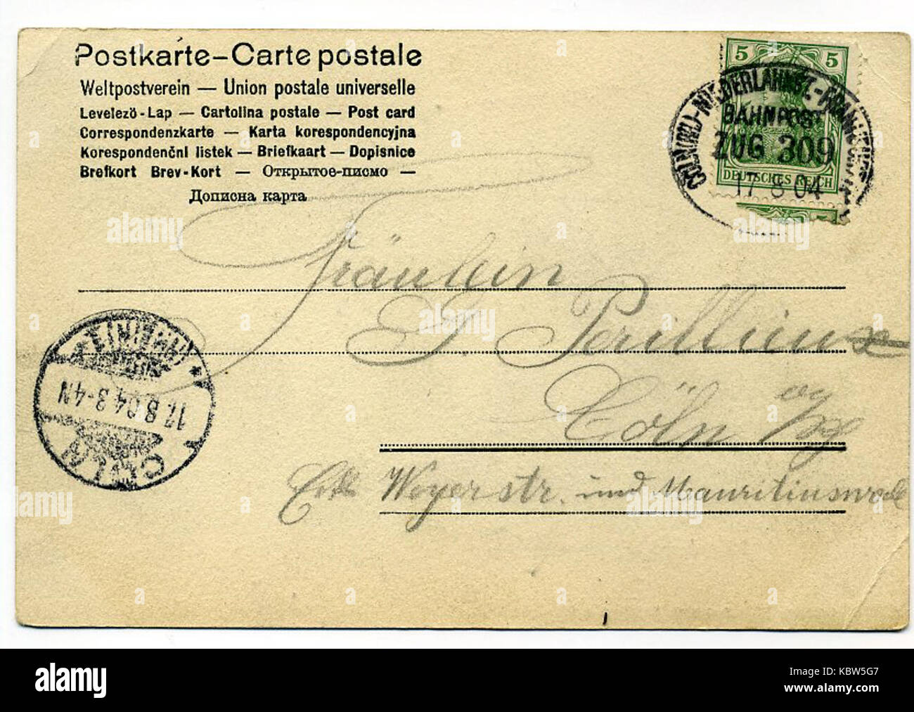 A historical image of Bahnpostzug 309, a German postal train used ...