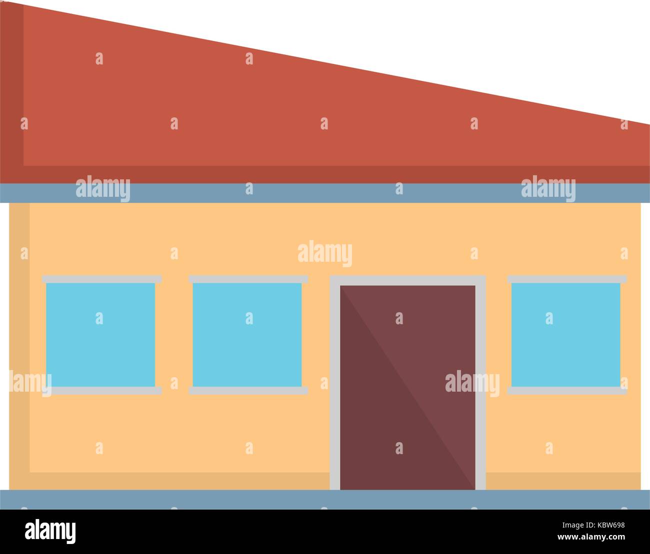 modern house icon over white background colorful design vector ...