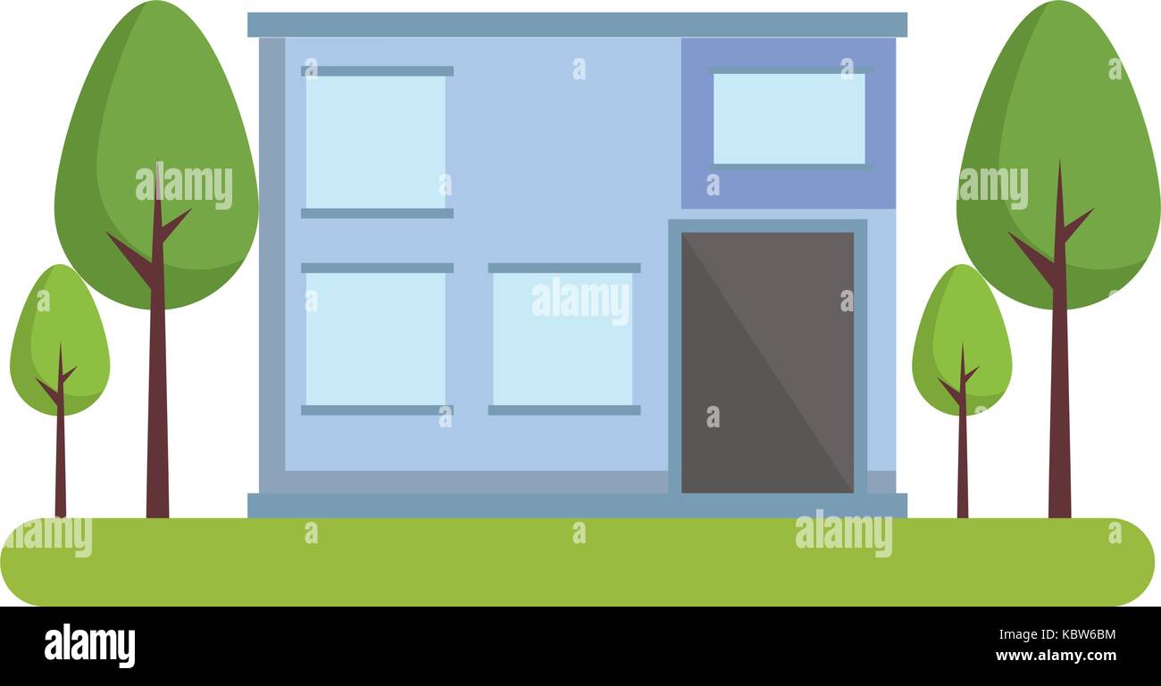 modern house icon over white background vector illustration Stock ...