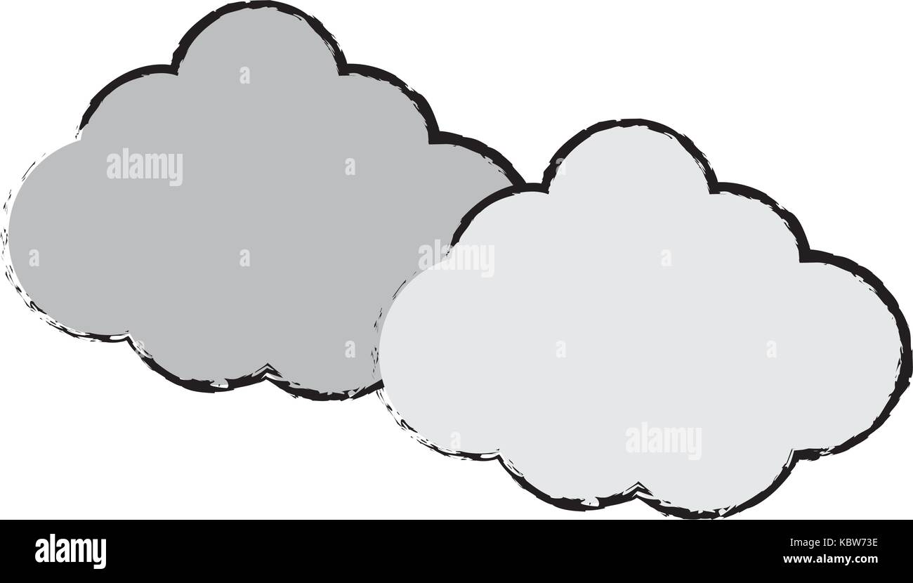 clouds icon over white background vector illustration Stock Vector ...