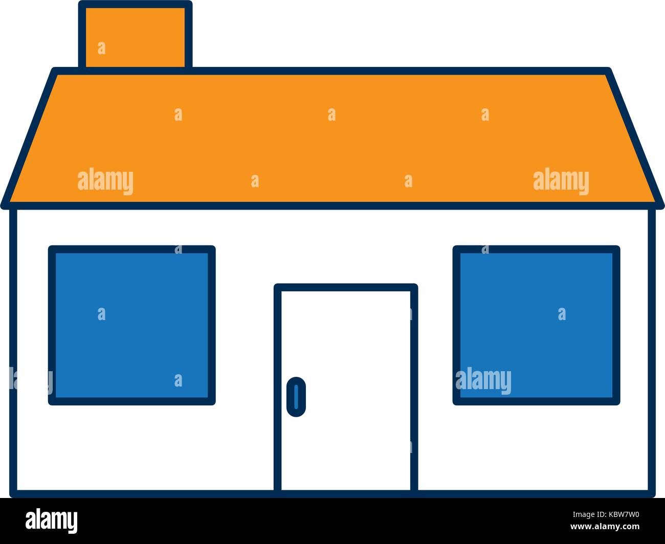 modern house icon over white background colorful design vector ...