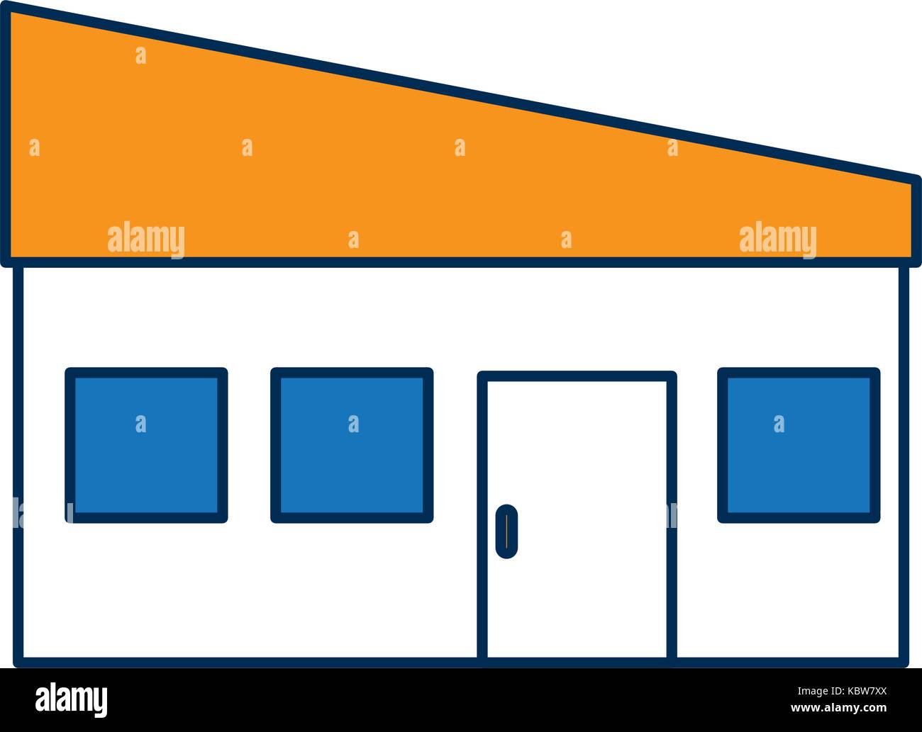 modern house icon over white background colorful design vector ...