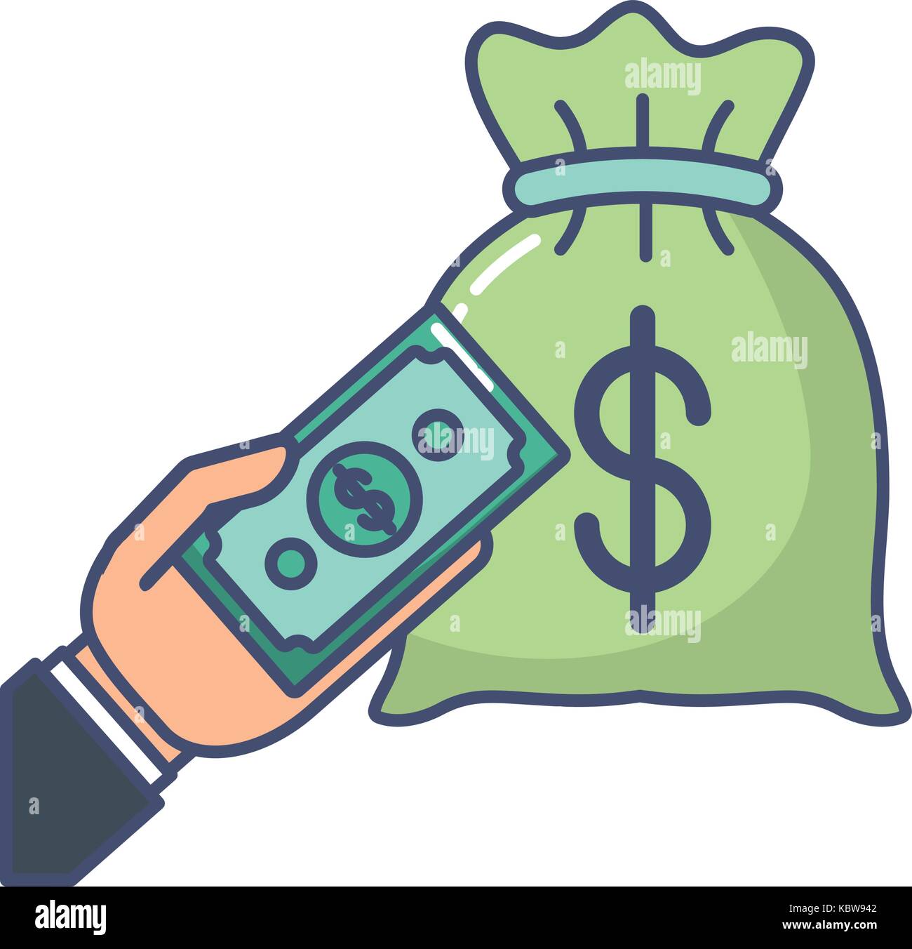 money sack icon over white background vector illustration Stock Vector ...