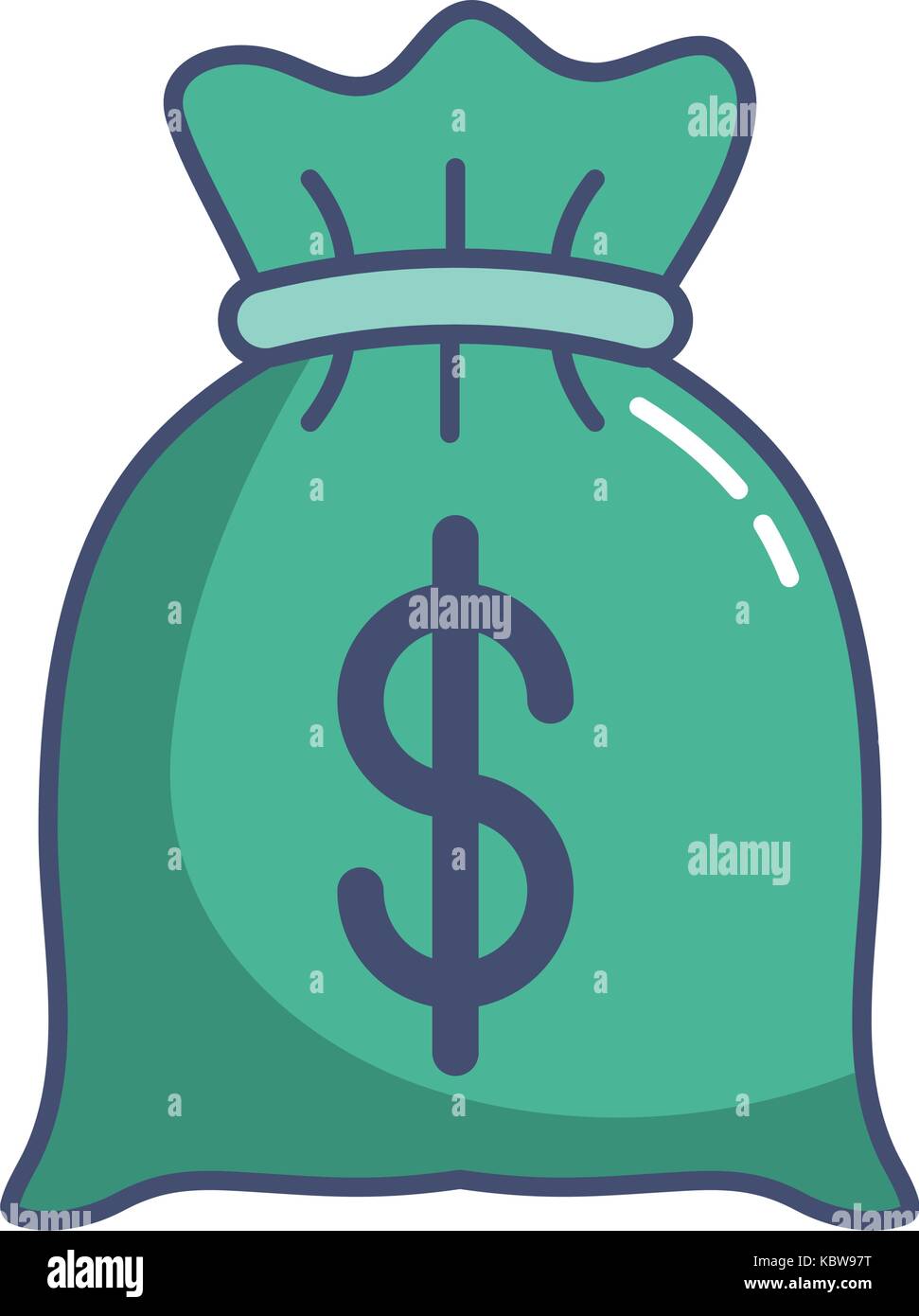 money sack icon over white background vector illustration Stock Vector ...