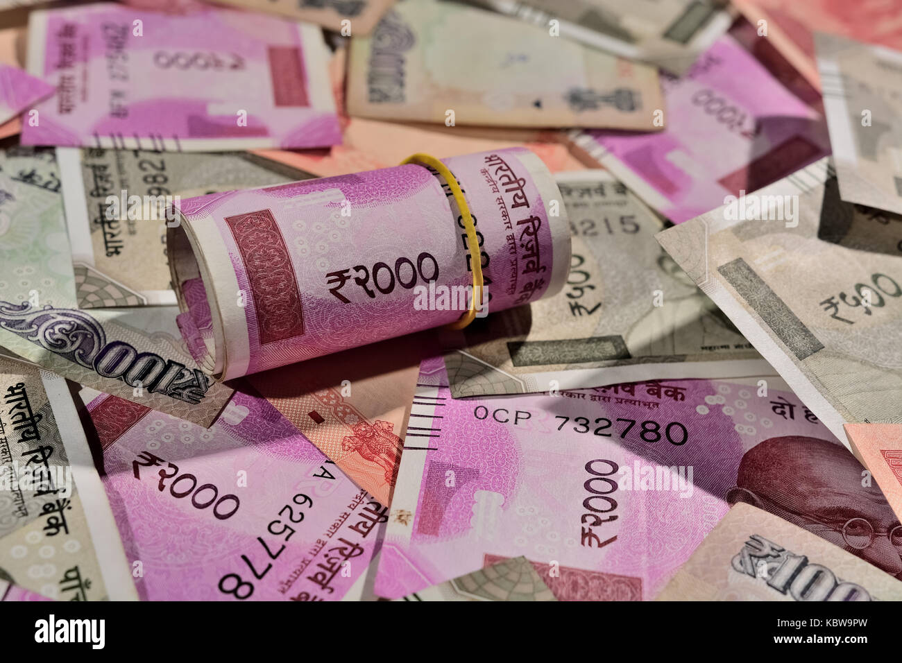 Roll indian currency rupee notes hi-res stock photography and images ...