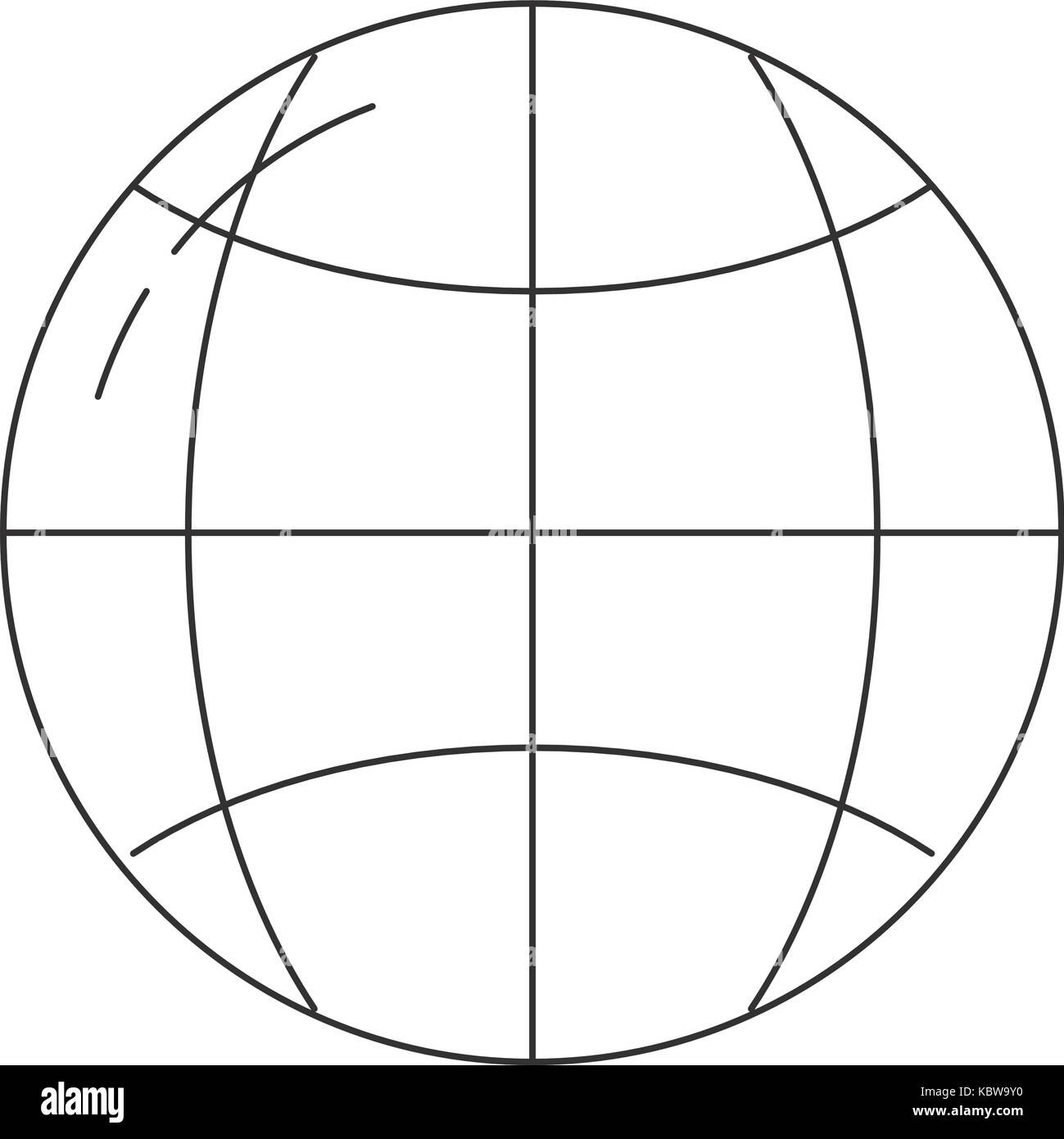 global sphere icon over white background vector illustration Stock ...