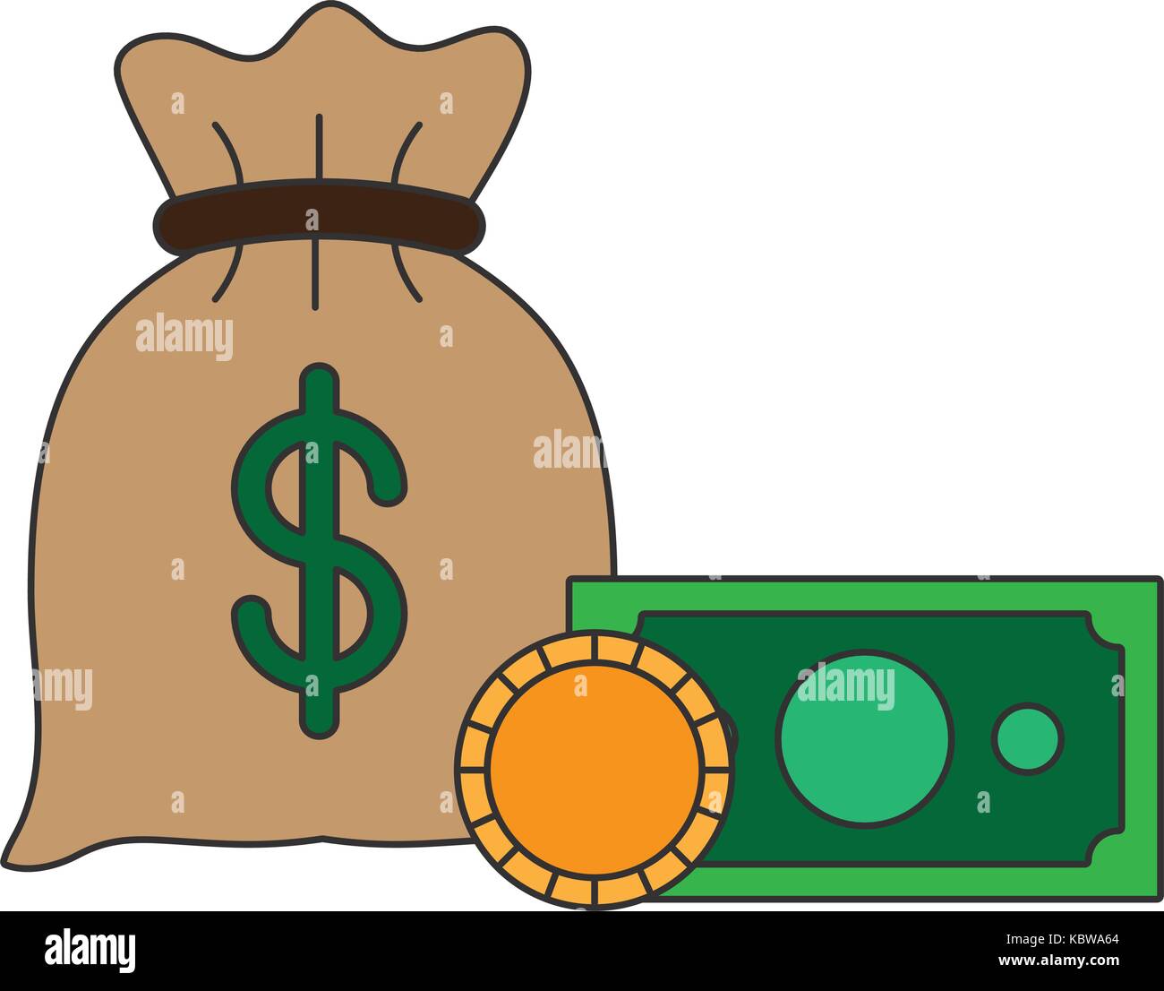 money sack icon over white background vector illustration Stock Vector ...