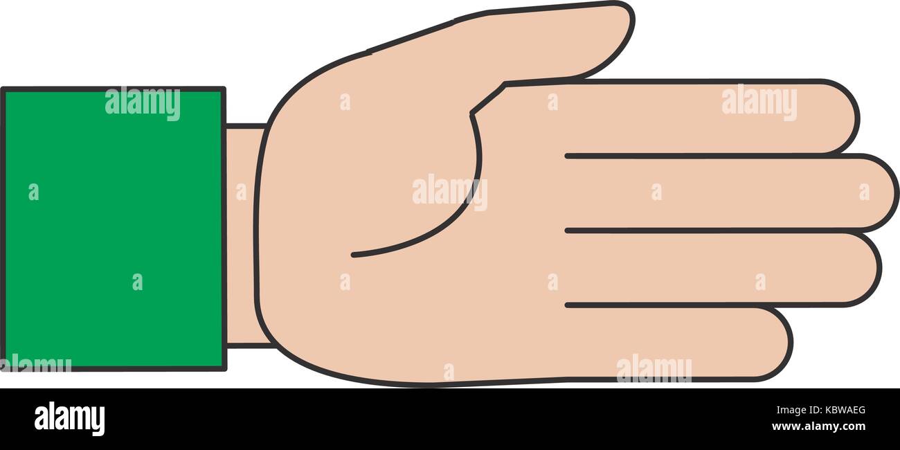 human hand icon over white background vector illustration Stock Vector ...