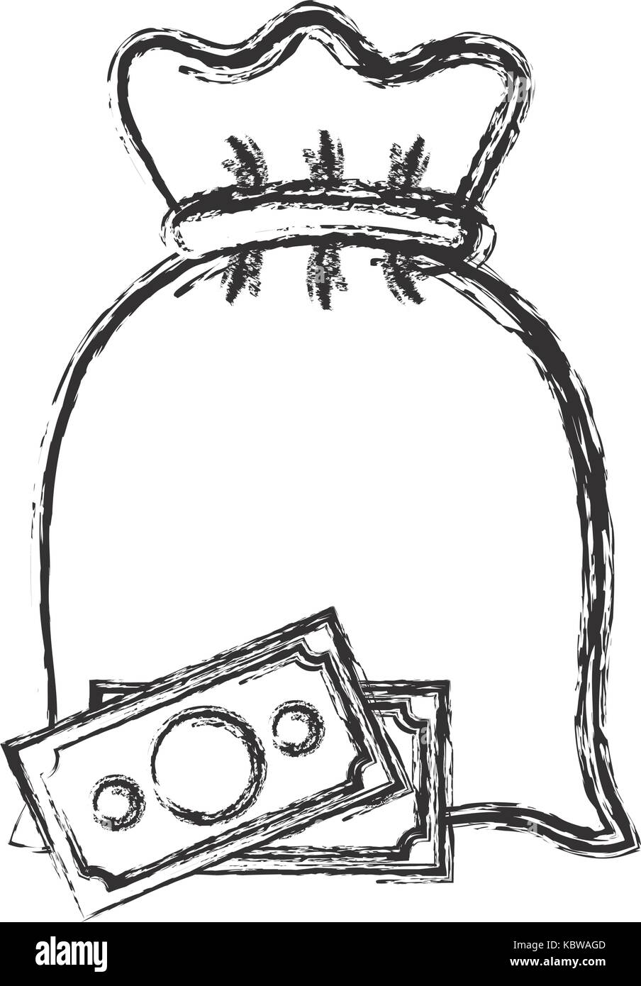 money sack icon over white background vector illustration Stock Vector ...