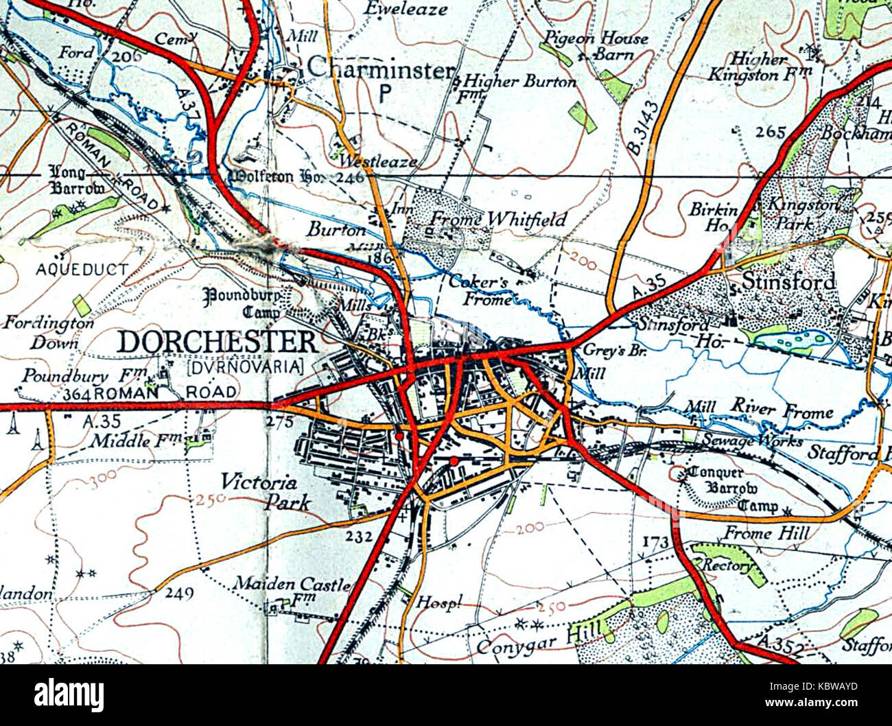 Dorchestermap 1937 (1 Stock Photo - Alamy