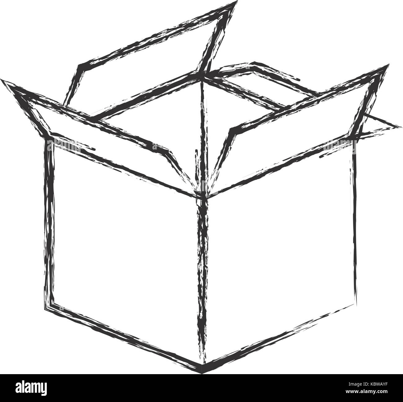 carton box icon over white background vector illustration Stock Vector ...