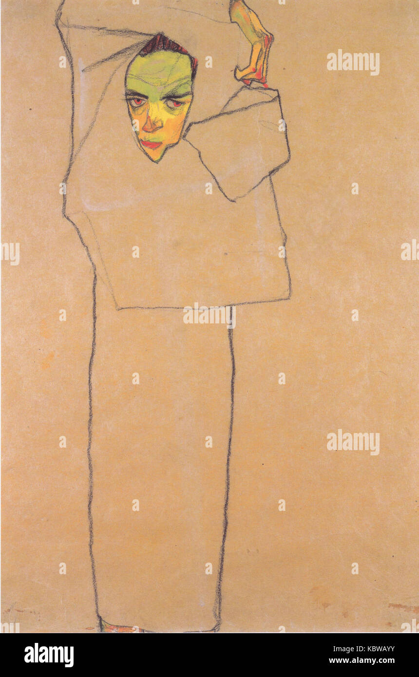 Egon Schiele Selbstportrait 1910 Stock Photo - Alamy