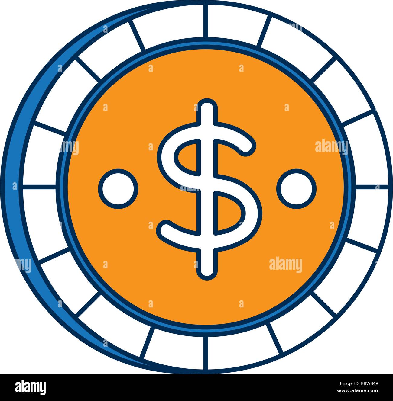 money coin icon over white background vector illustration Stock Vector ...