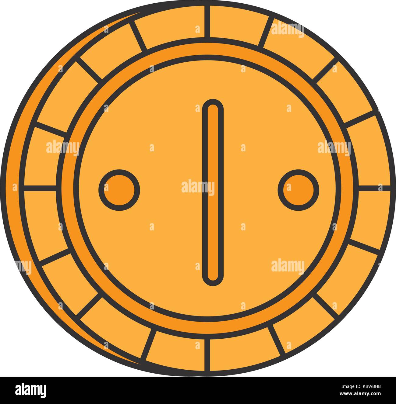 money coin icon over white background vector illustration Stock Vector ...