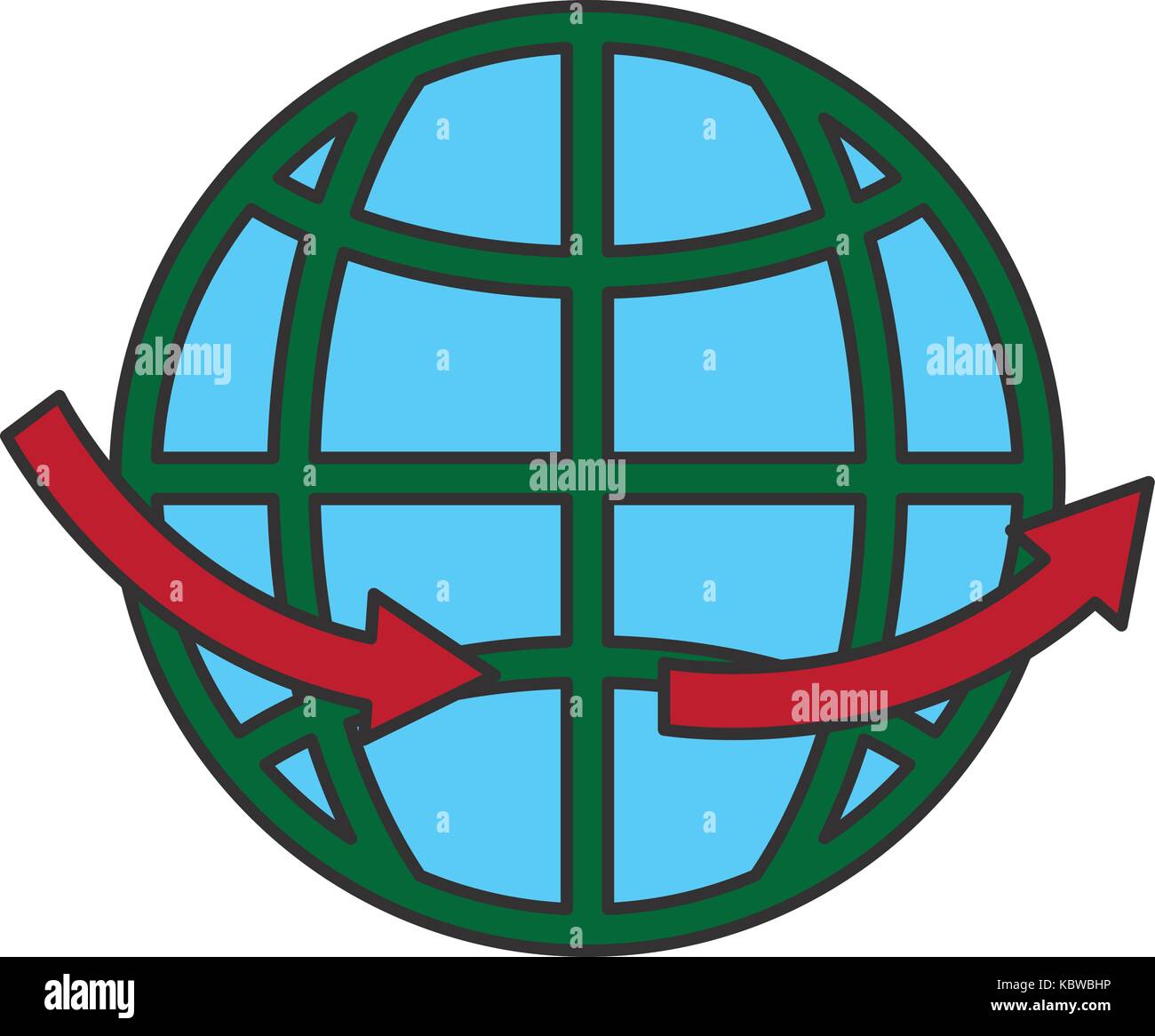 global sphere icon over white background vector illustration Stock ...