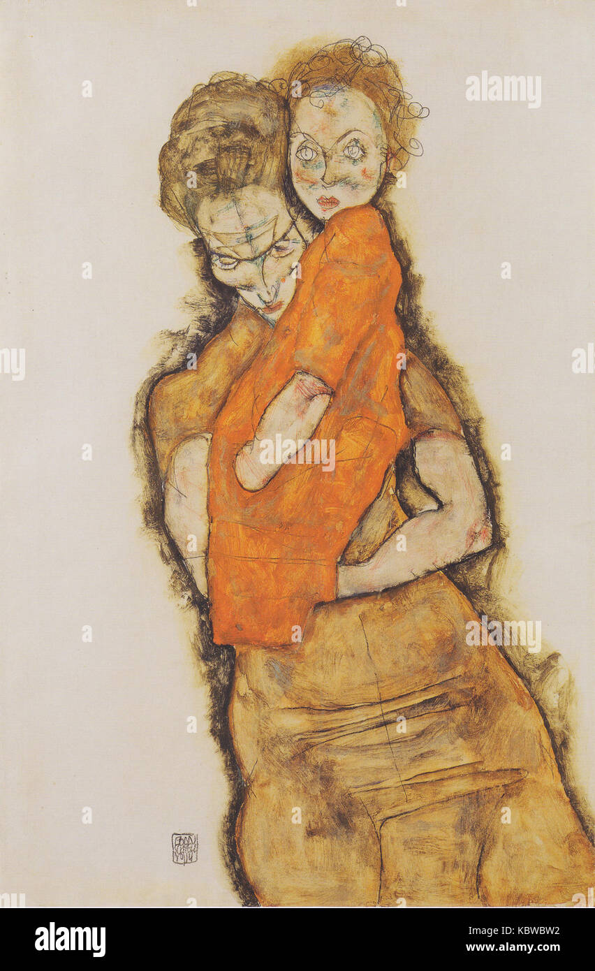 Egon Schiele Mutter und Kind 1914 Stock Photo - Alamy