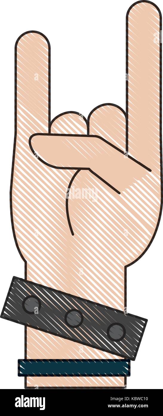 rock hand symbol icon over white background vector illustration Stock ...