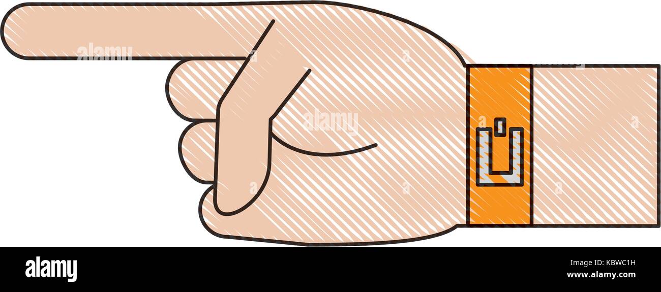 hand pointing icon over white background vector illustration Stock ...