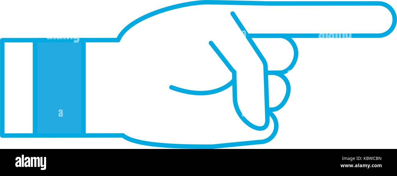 hand pointing icon over white background vector illustration Stock ...