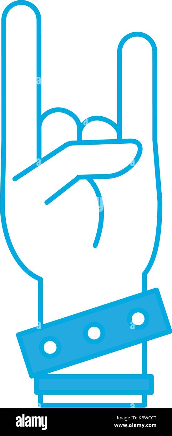 rock hand symbol icon over white background vector illustration Stock ...