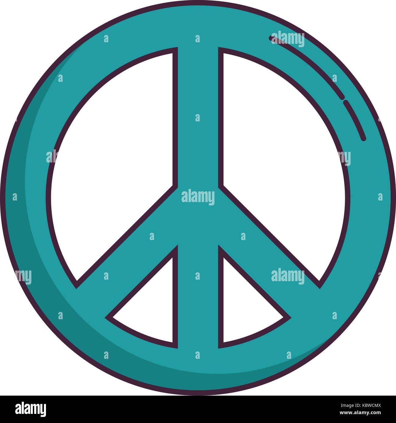 peace sign icon over white background vector illustration Stock Vector ...
