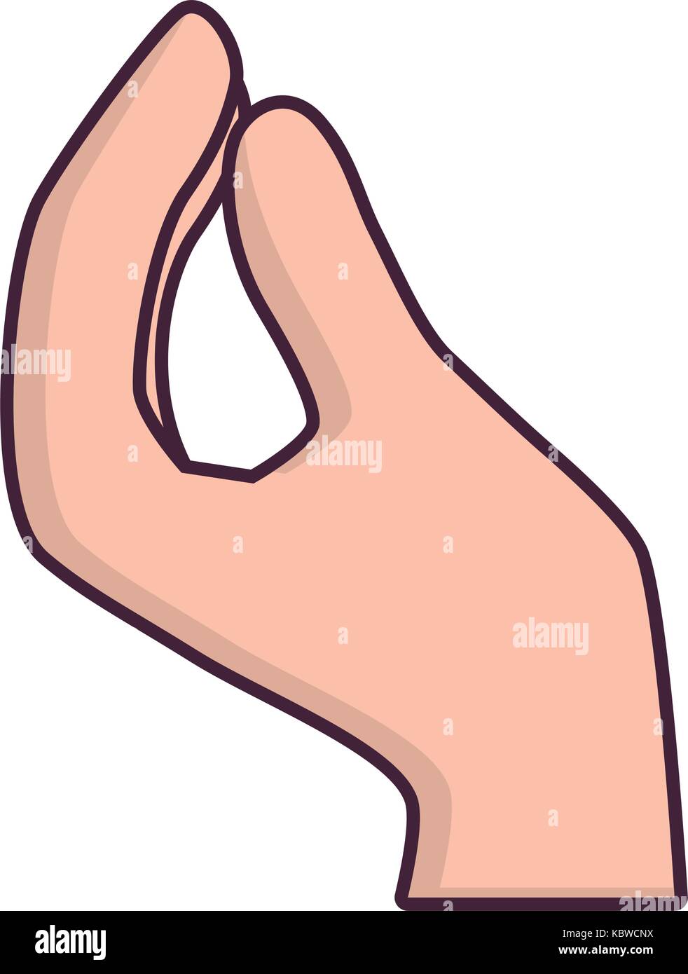 human hand icon over white background vector illustration Stock Vector ...