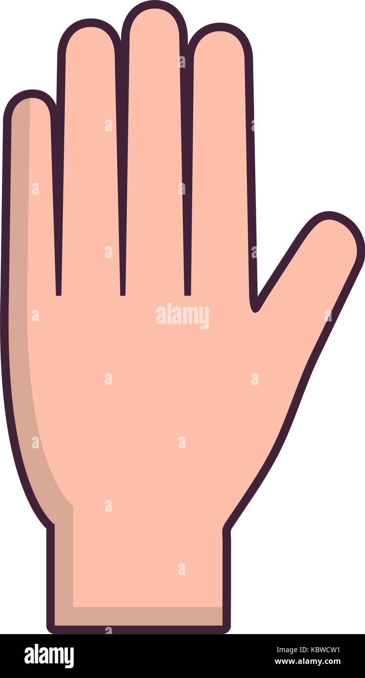 human hand icon over white background vector illustration Stock Vector ...