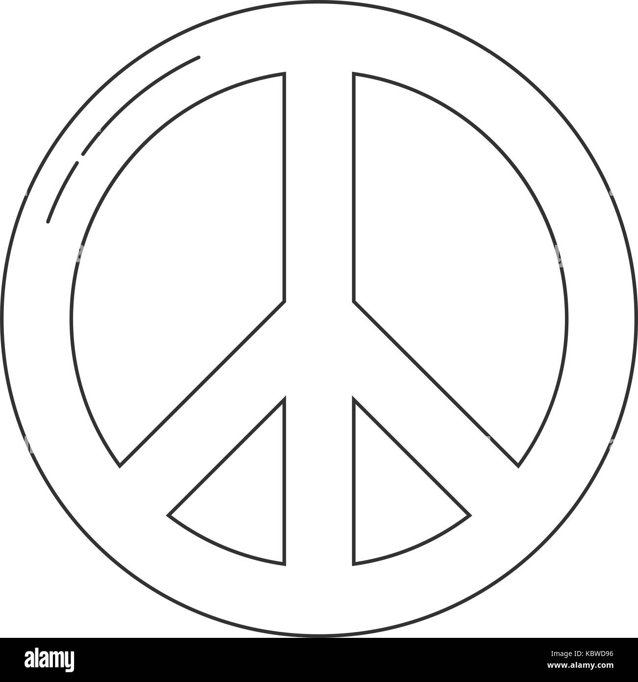 peace sign icon over white background vector illustration Stock Vector ...