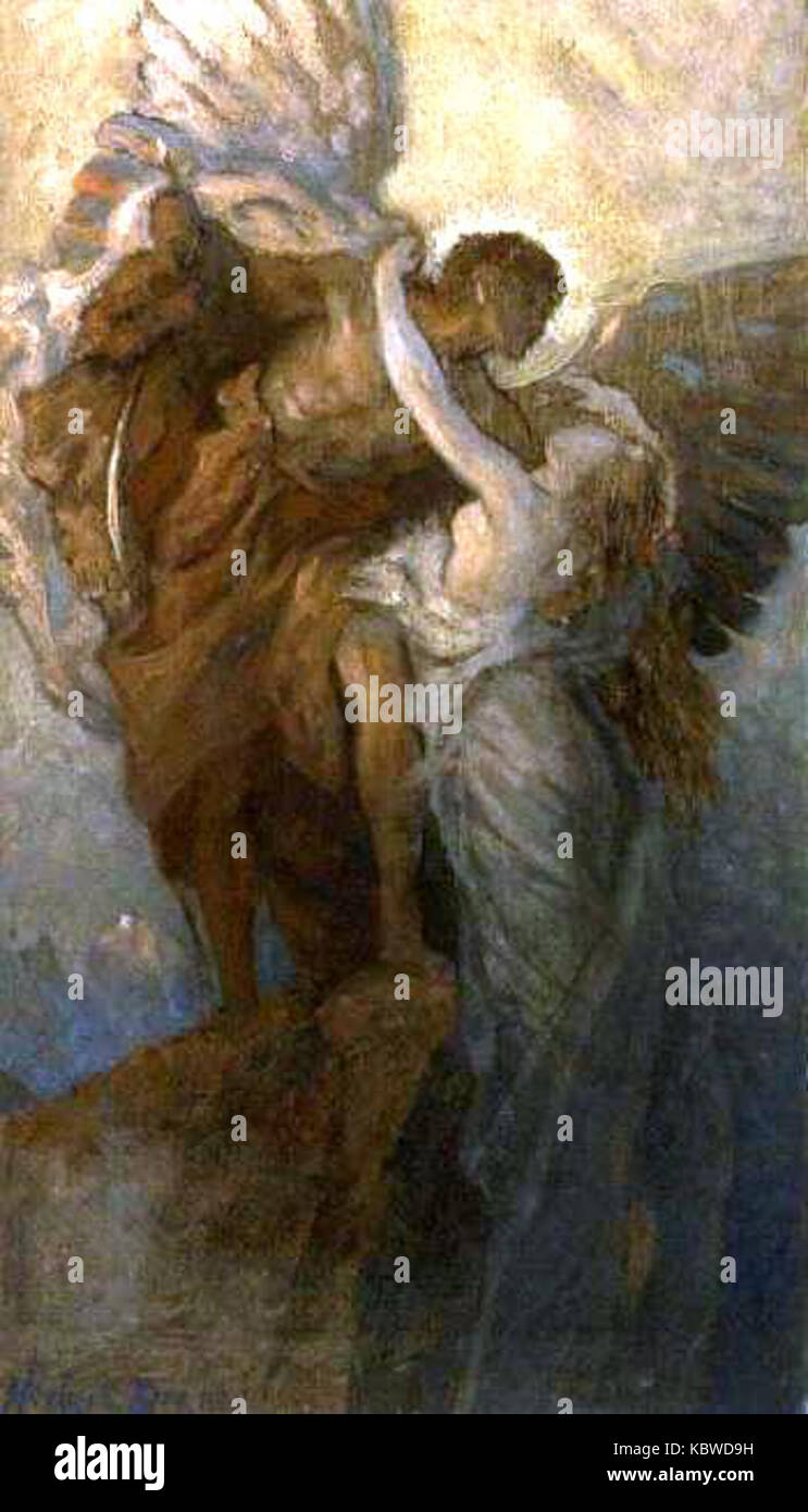 Herbert James Draper, Study for day and the dawnstar Stock Photo - Alamy