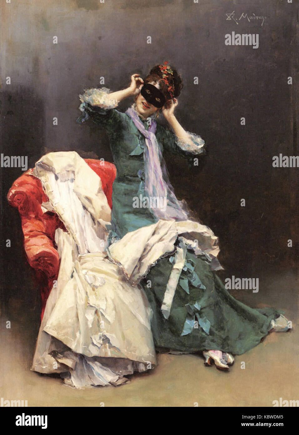 Raimundo Madrazo Preparing for the Costume Ball Stock Photo - Alamy