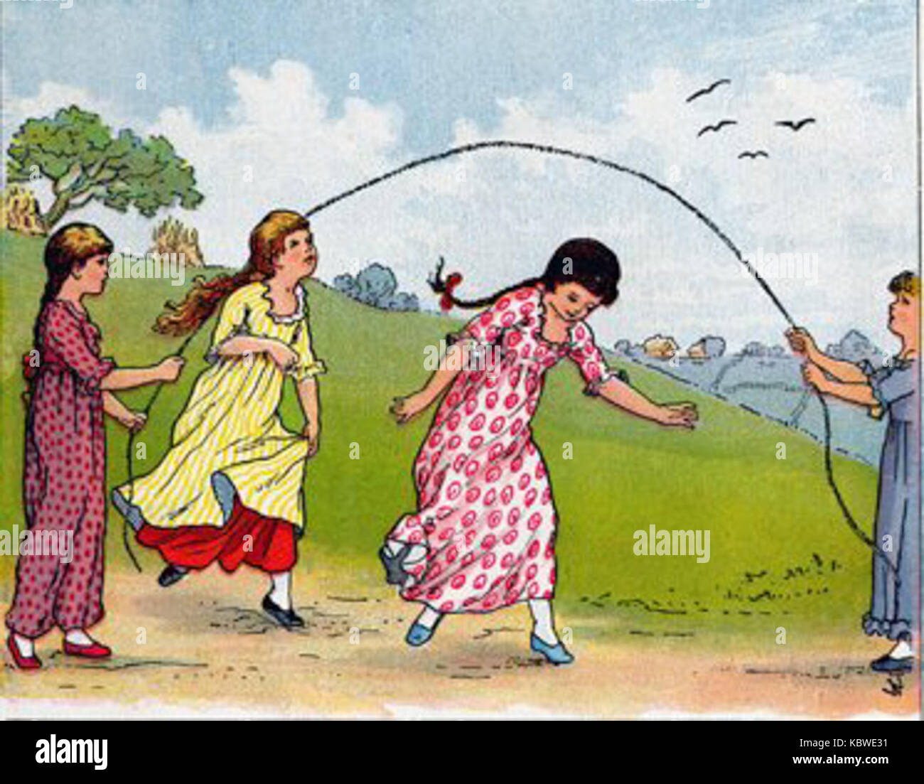 Vintage jumping rope hi-res stock photography and images - Alamy