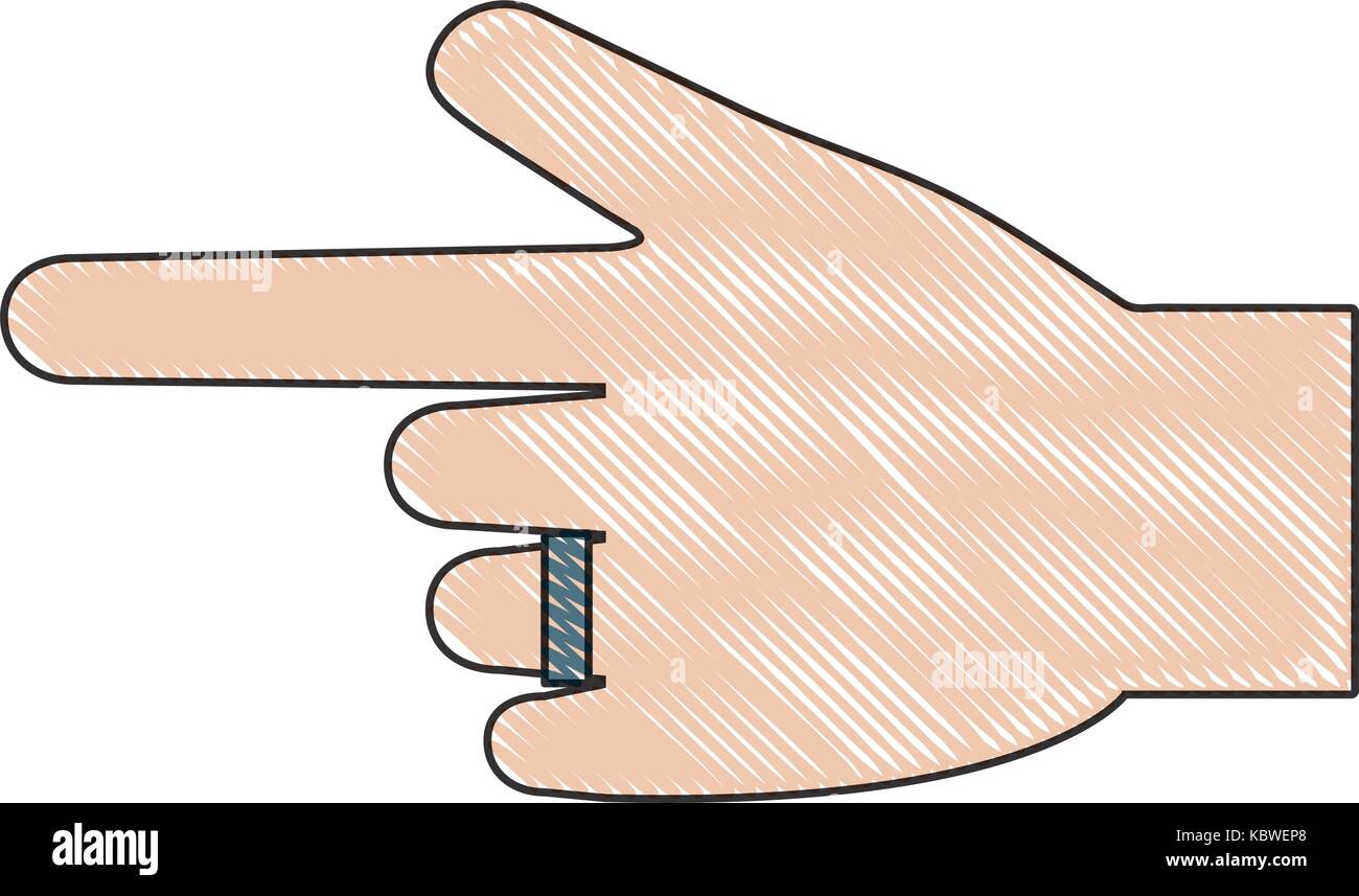 hand pointing icon over white background vector illustration Stock ...