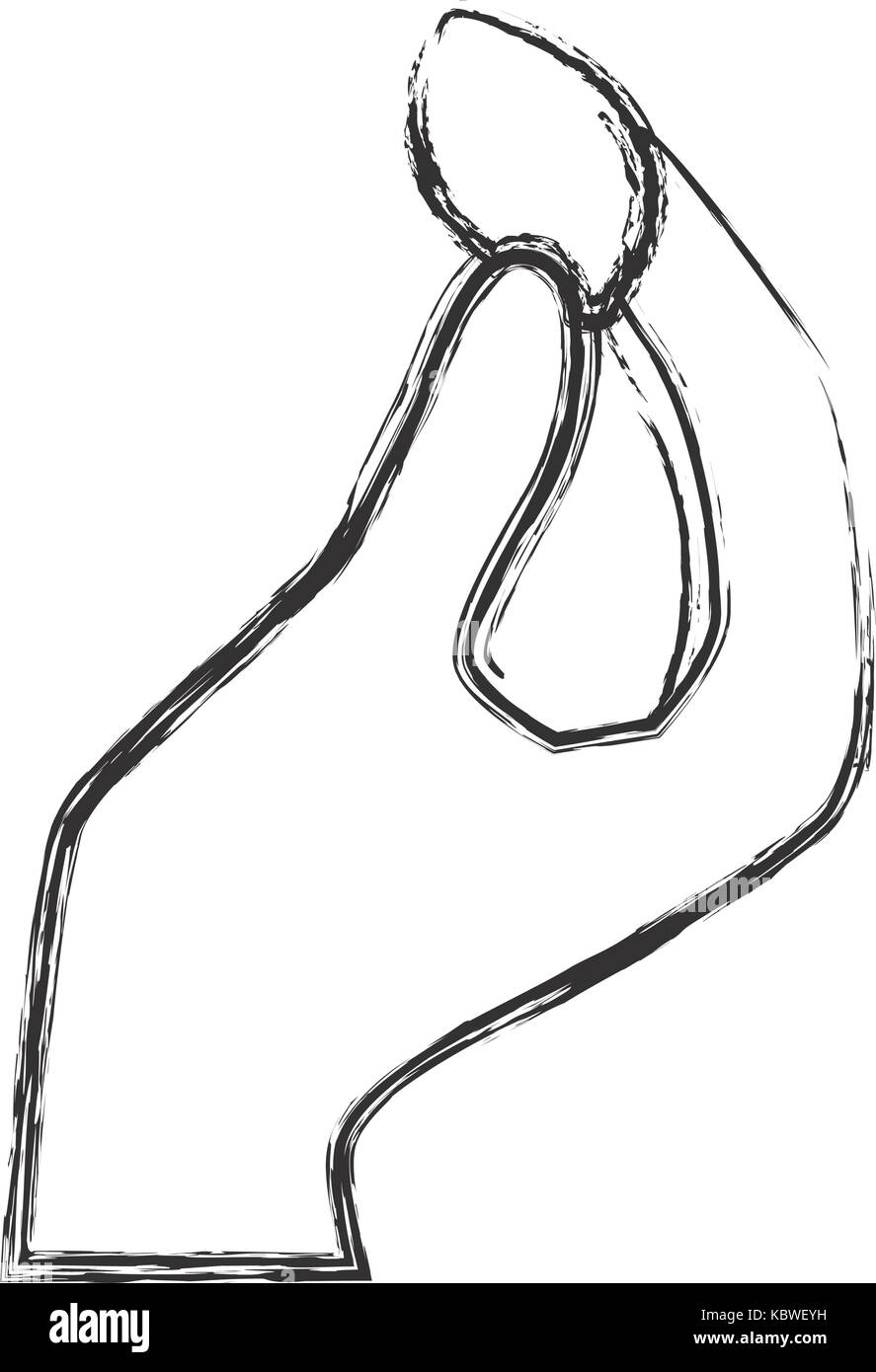 human hand icon over white background vector illustration Stock Vector ...