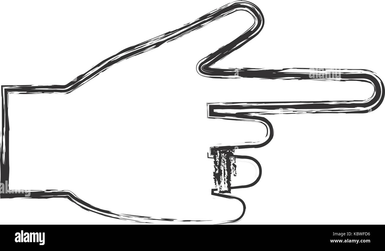 hand pointing icon over white background vector illustration Stock ...