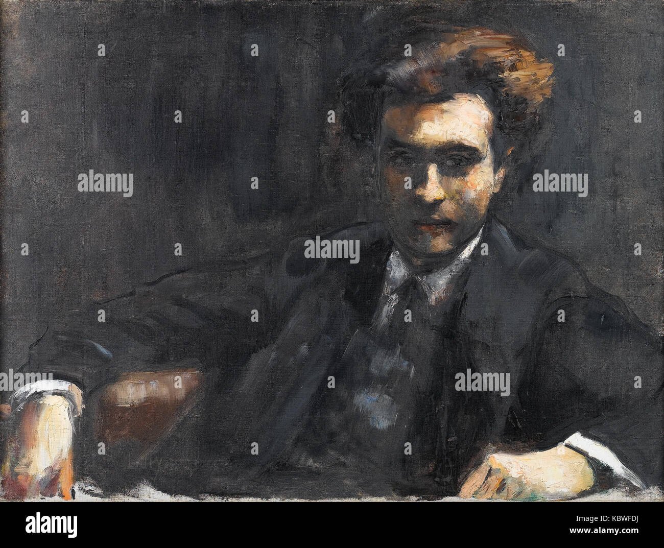 Lesser Ury Portrait Dr Fritz Rathenau Stock Photo - Alamy