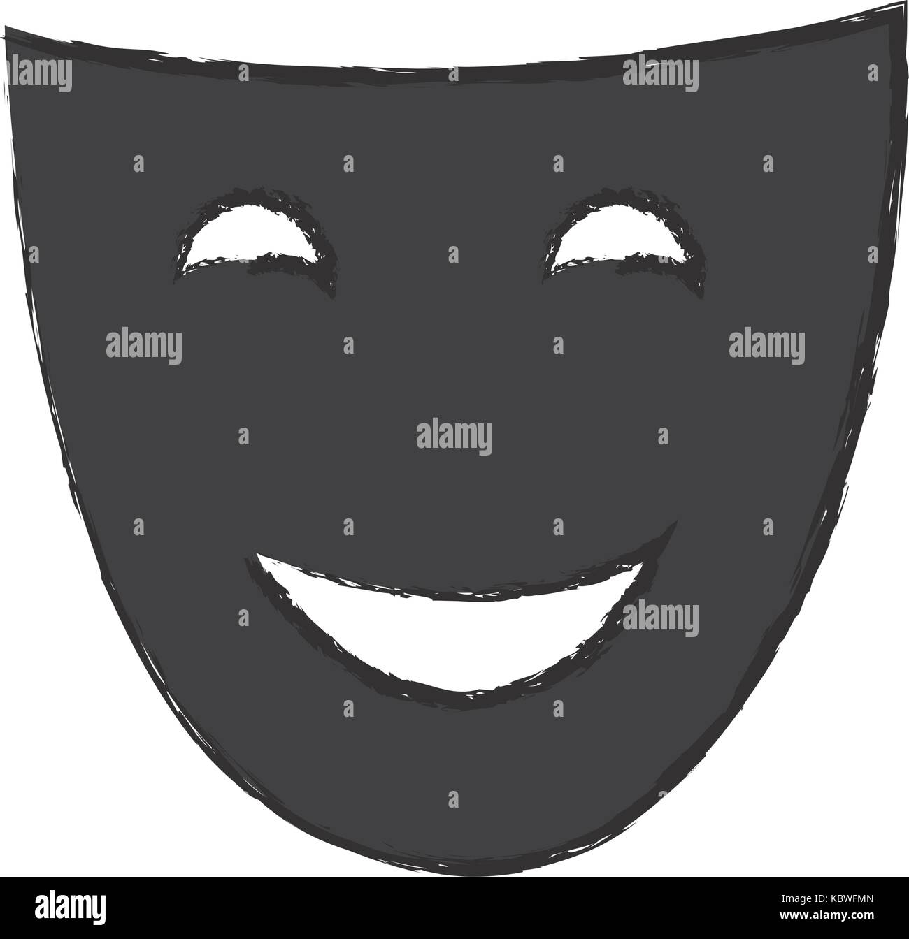 theater face icon over white background vector illustration Stock ...