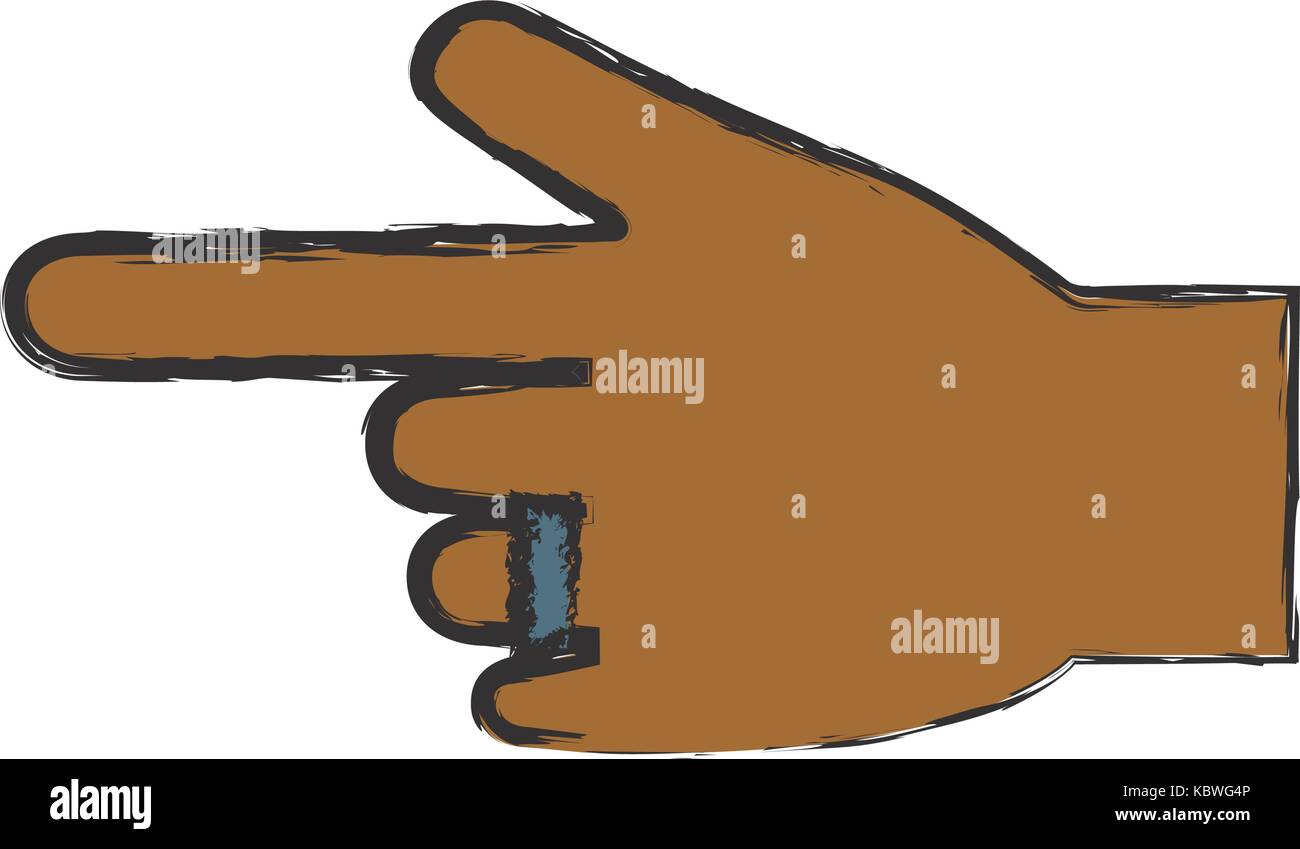 hand pointing icon over white background vector illustration Stock ...