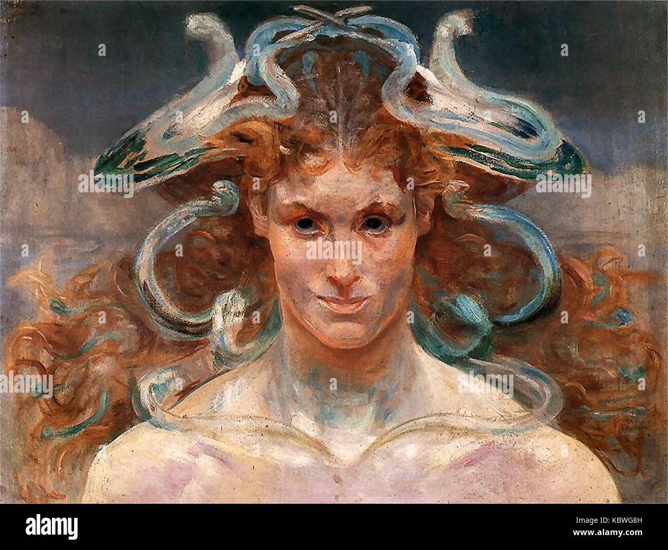 This painting by Jacek Malczewski titled 'Meduza' depicts the ...