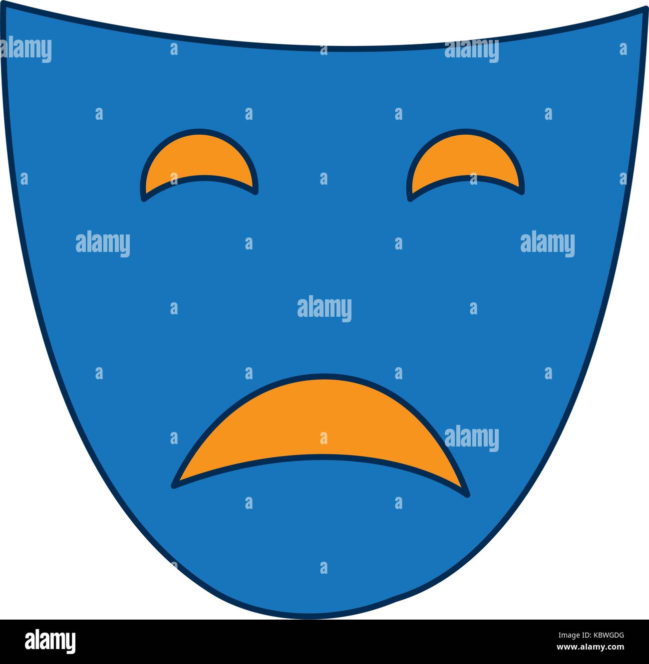 theater face icon over white background vector illustration Stock ...