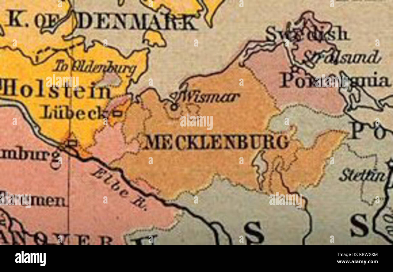 Map of Mecklenburg 1803 Stock Photo - Alamy