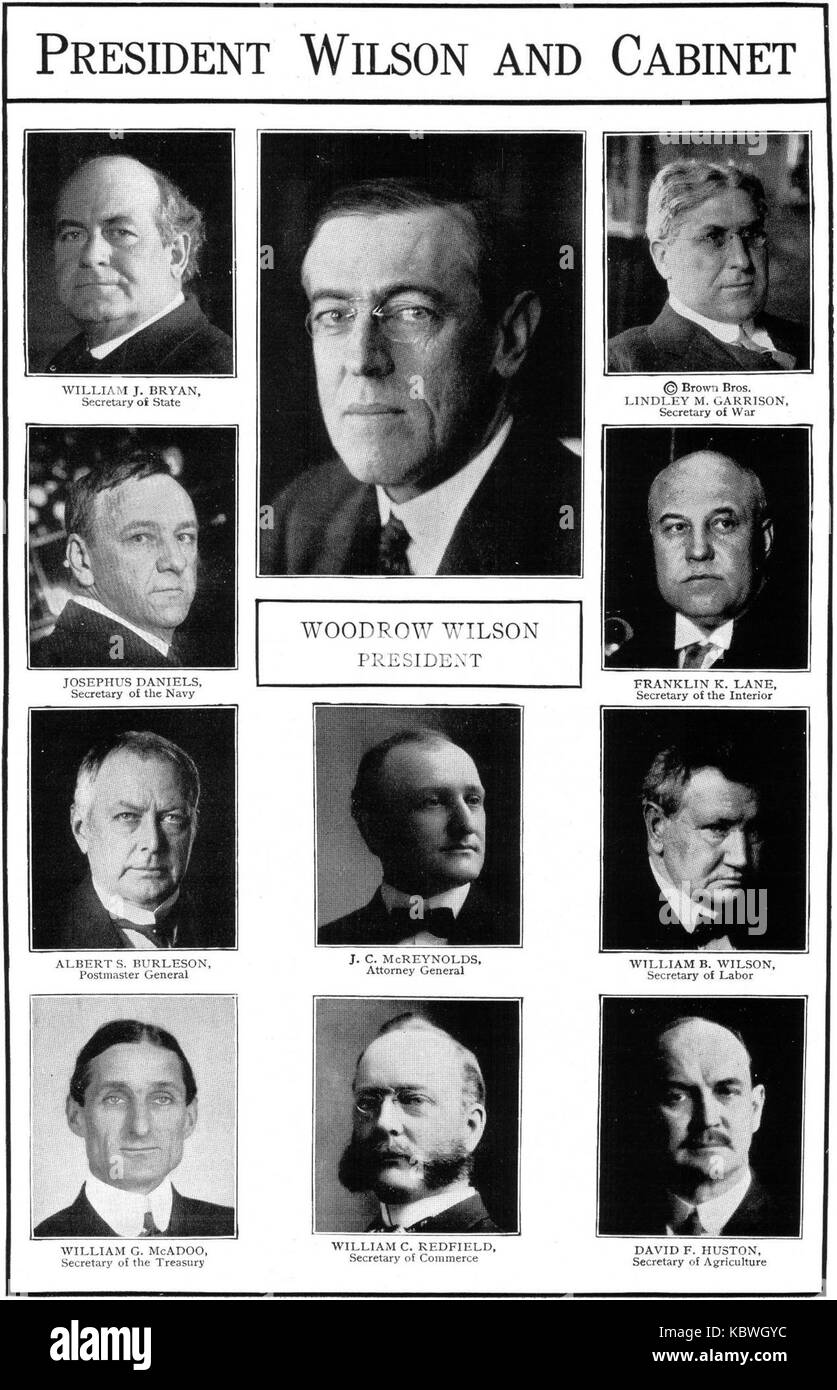 President woodrow wilson cabinet hi-res stock photography and images ...