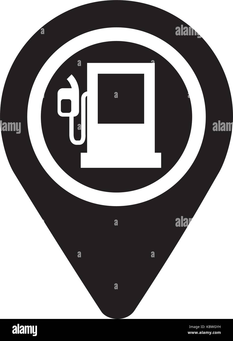 map pin with gas station application sign icon Stock Vector Image & Art ...