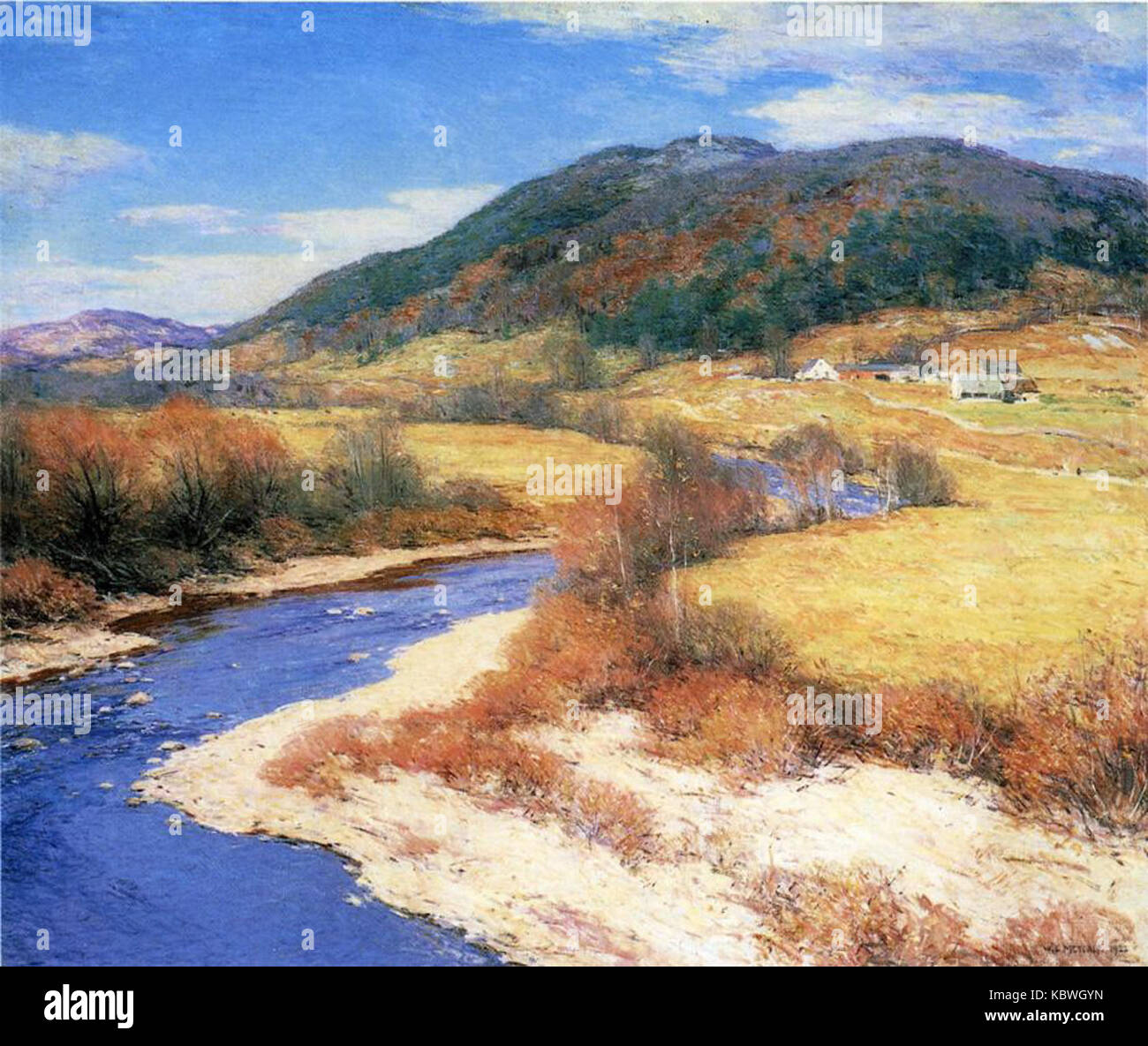 This photograph captures a beautiful Indian summer scene in Vermont ...