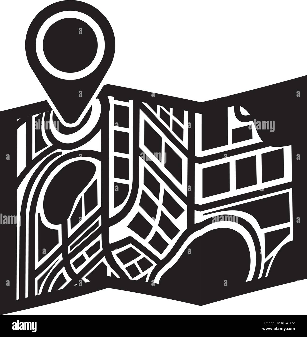 map navigation gps with pointer isolated on white background Stock Vector Image & Art - Alamy