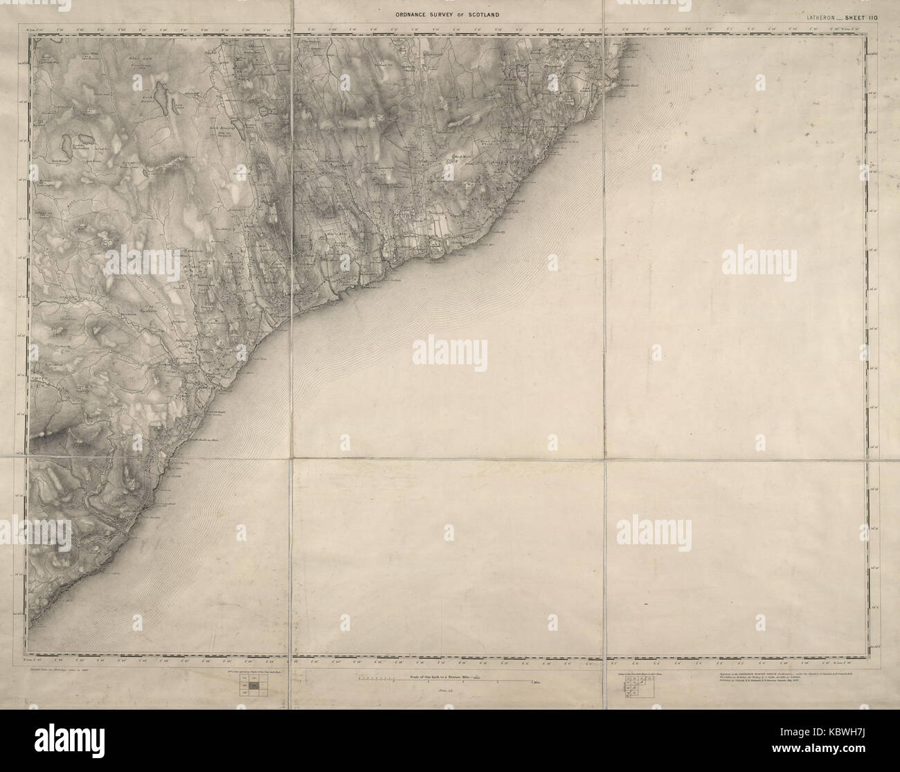 The OS Old Series map of Scotland, plate 1, scale 1:63,360, from the ...
