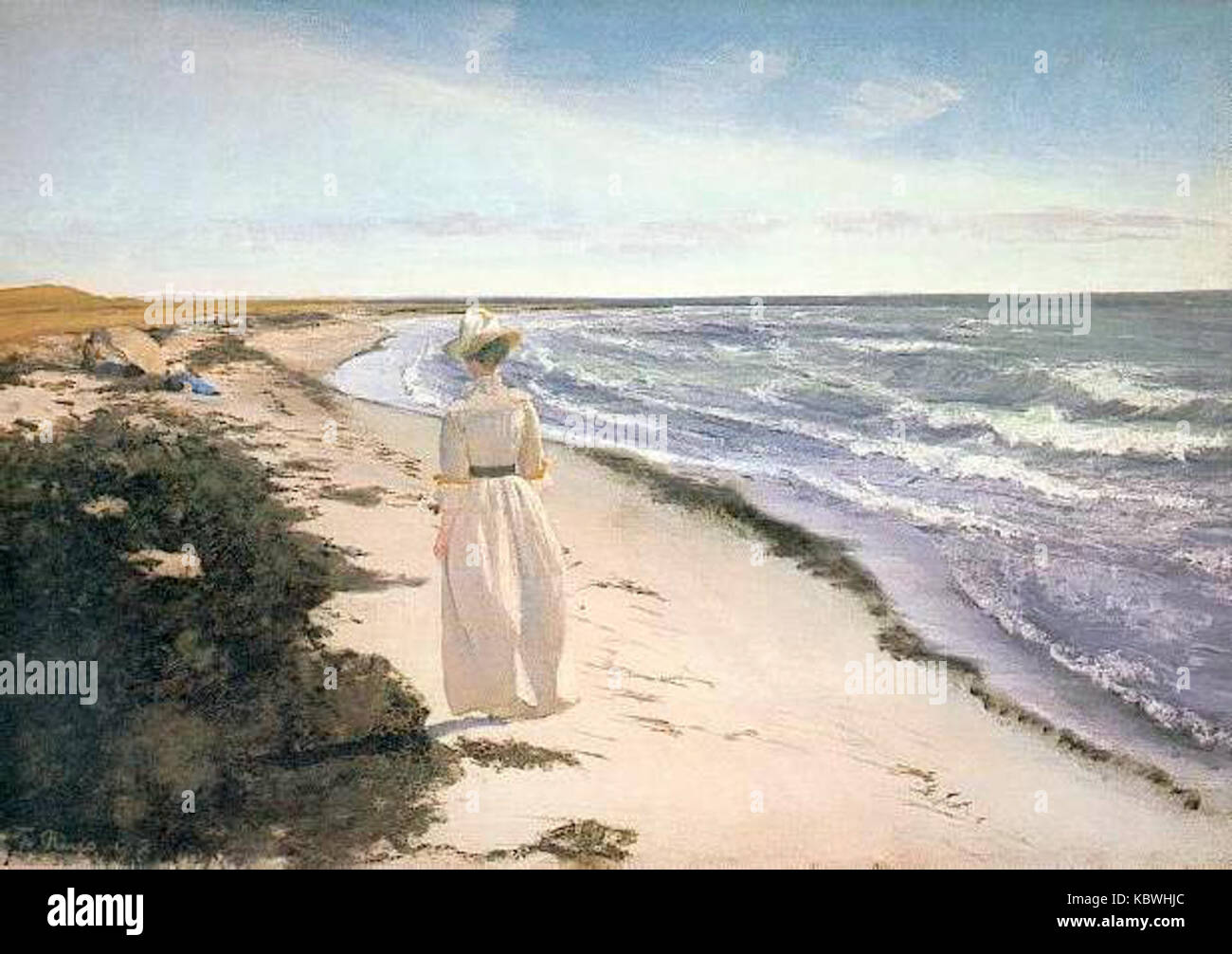 Paa stranden ved Karrebaeksminde 1898 Stock Photo - Alamy