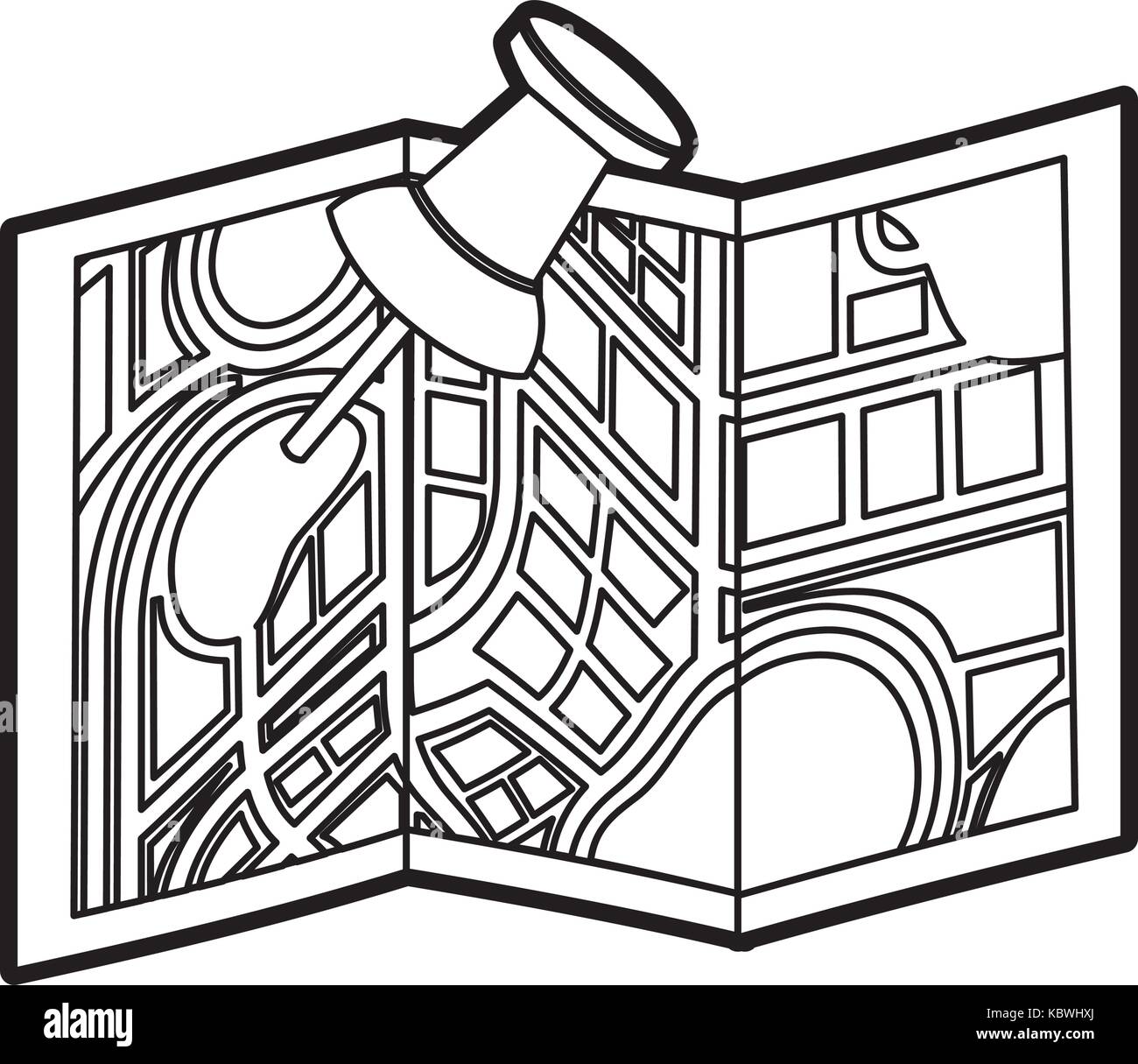 map navigation gps with pointer isolated on white background Stock Vector Image & Art - Alamy