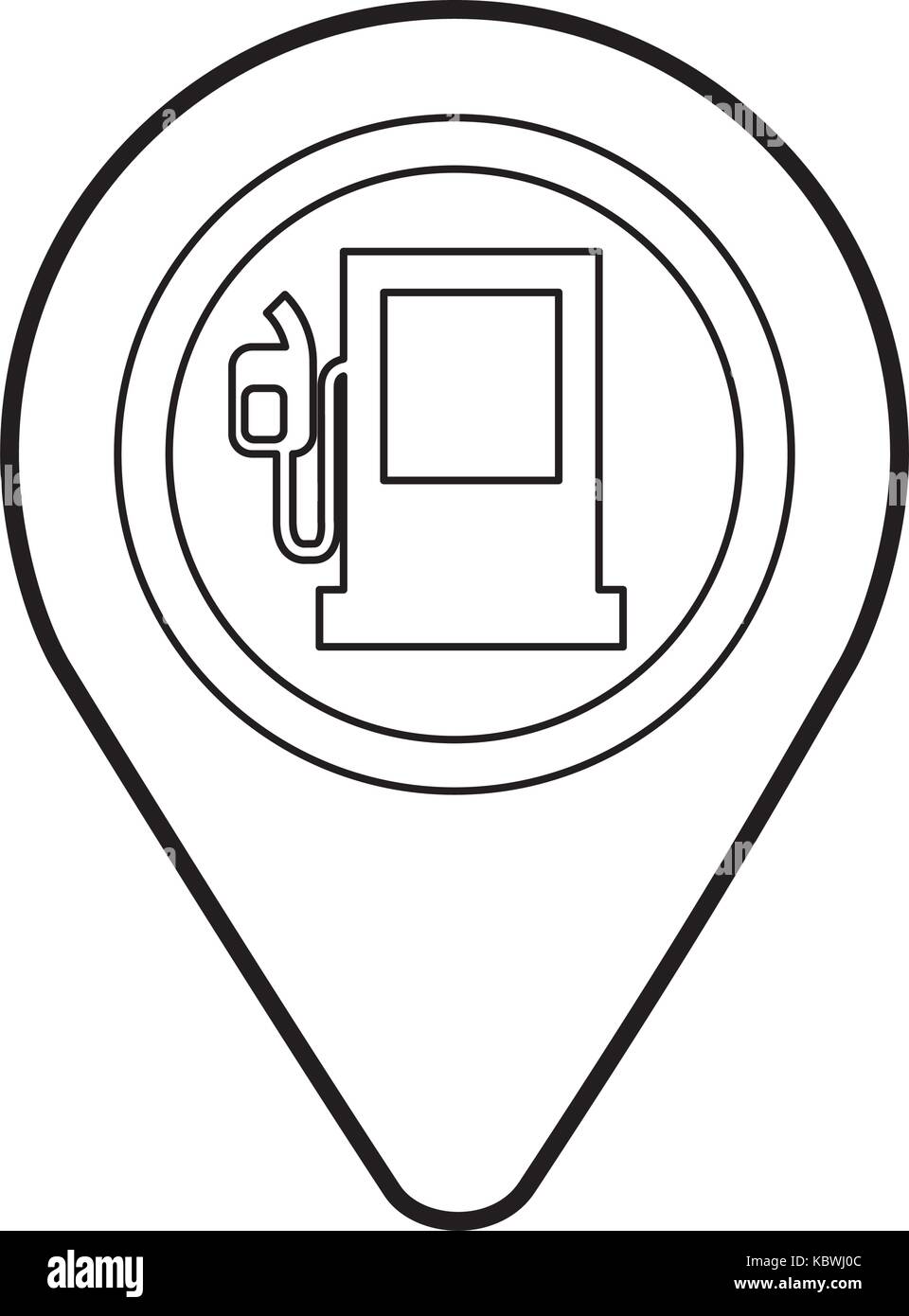 map pin with gas station application sign icon Stock Vector Image & Art ...
